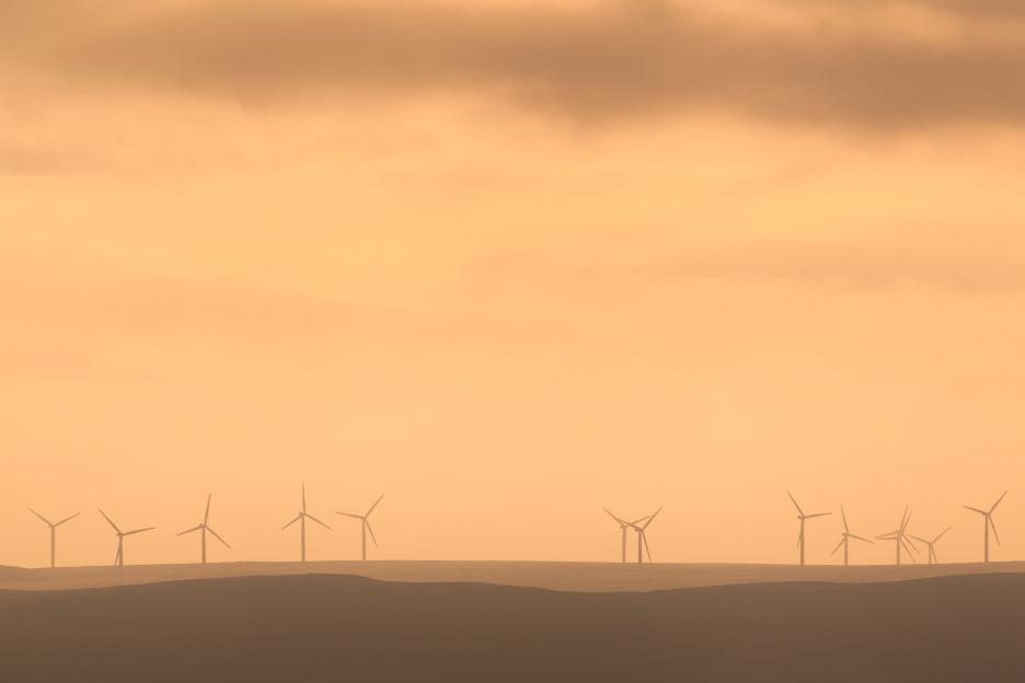 Windfarm from Bridestones Moor, Calderdale, West Yorkshire - David ...