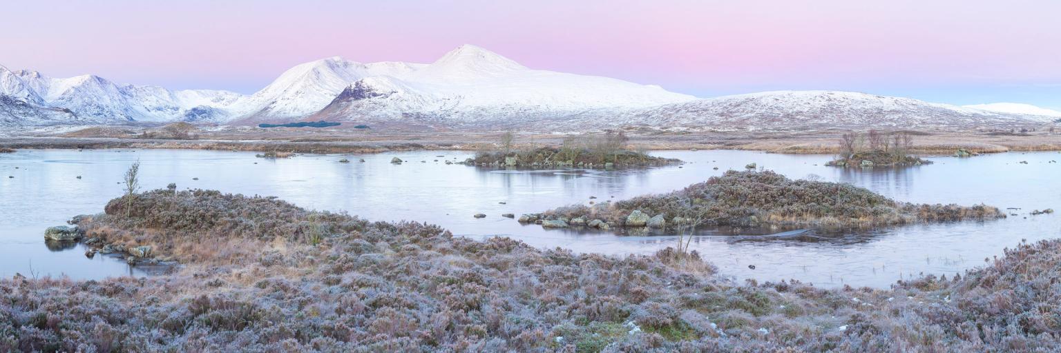 lochan na h achlaise winter sunrise, rannoch moor, scotland - David ...