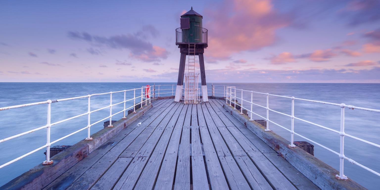 Whitby Pier at sunrise, Whitby, North Yorkshire - David Speight Photography