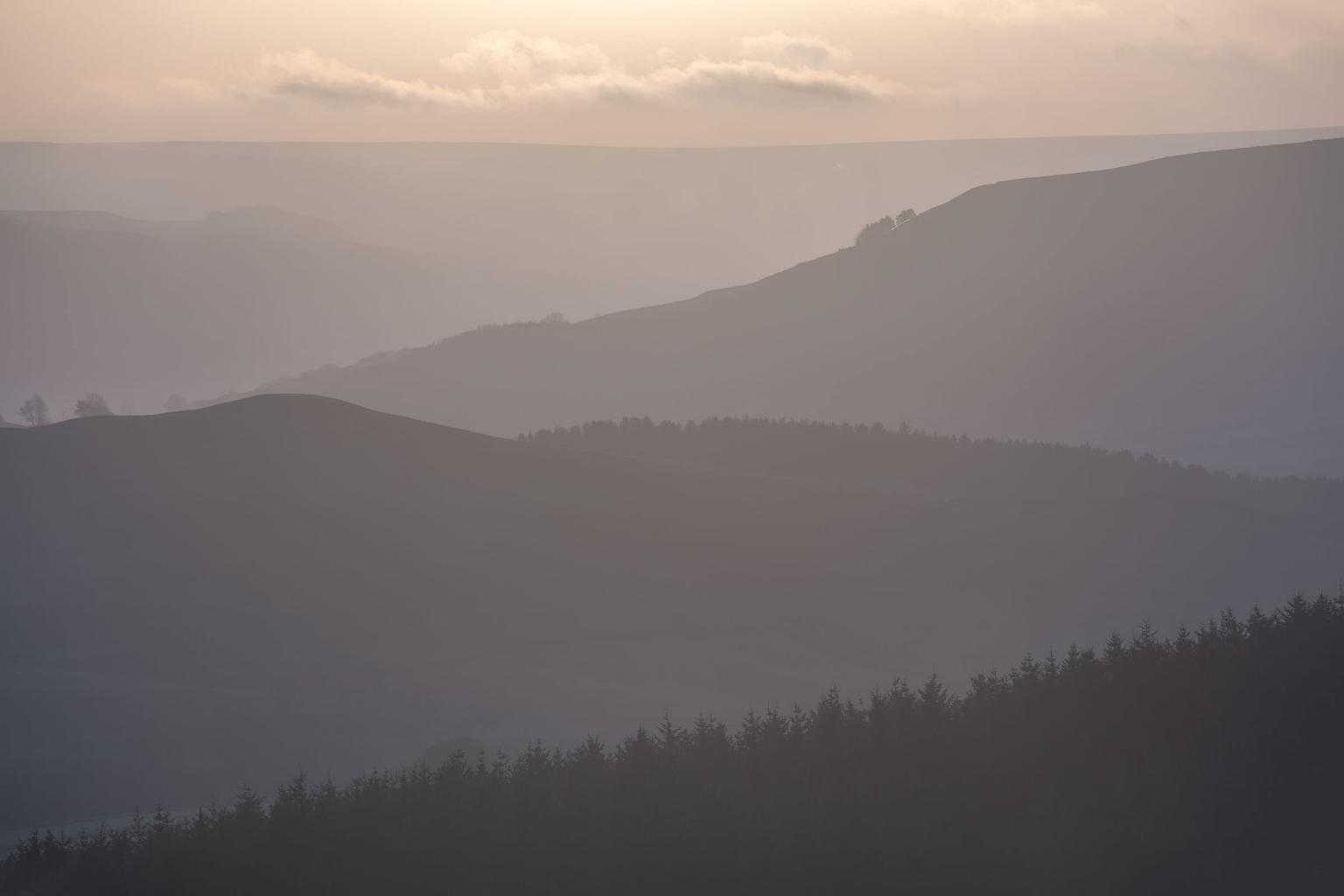 North Yorkshire landscape photography picture layered Hills - David ...